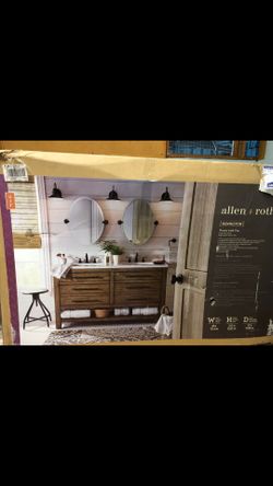 allen + roth Kennilton 60-in Gray Oak Bathroom Vanity for Sale in ...