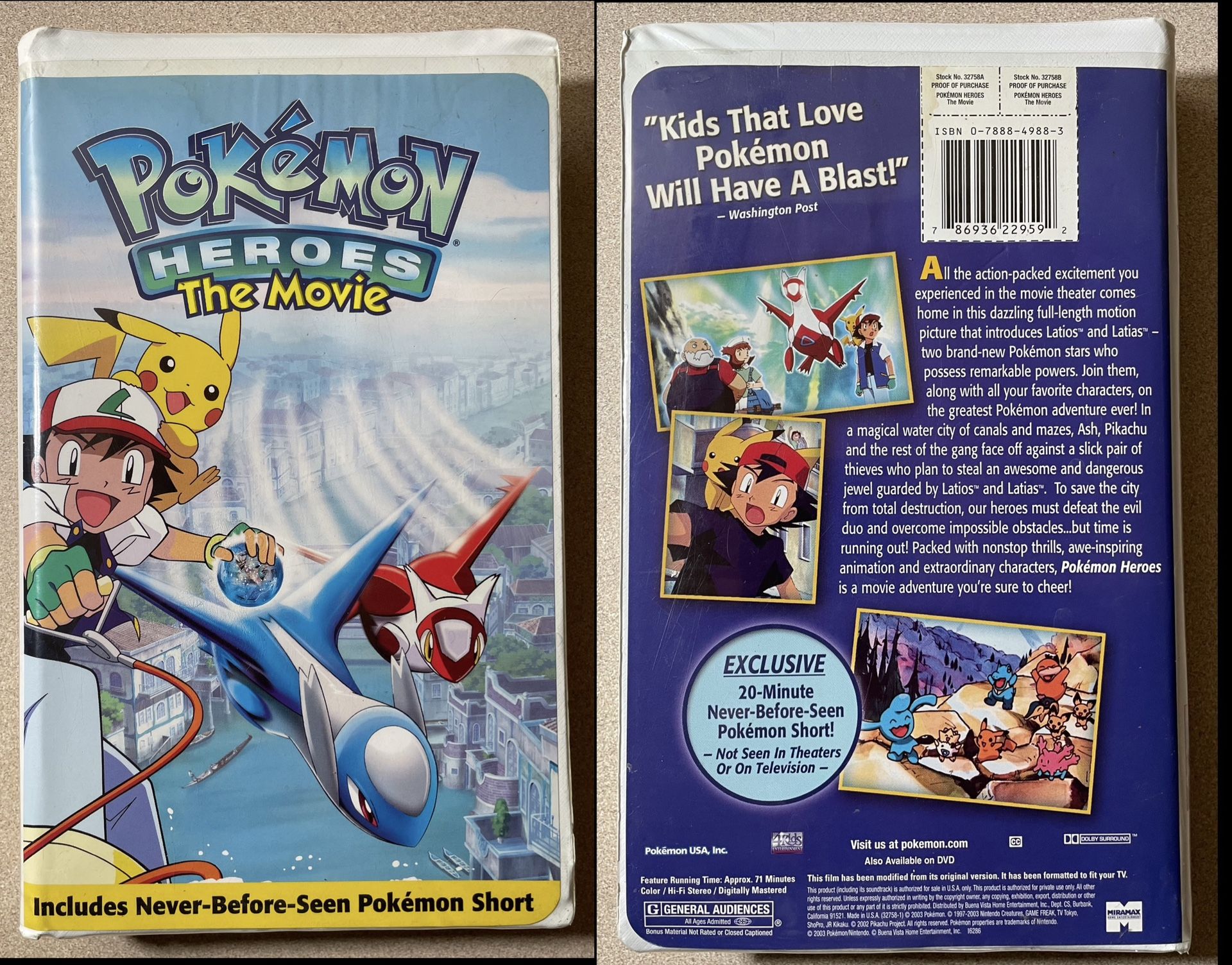 Pokemon Heroes Vhs