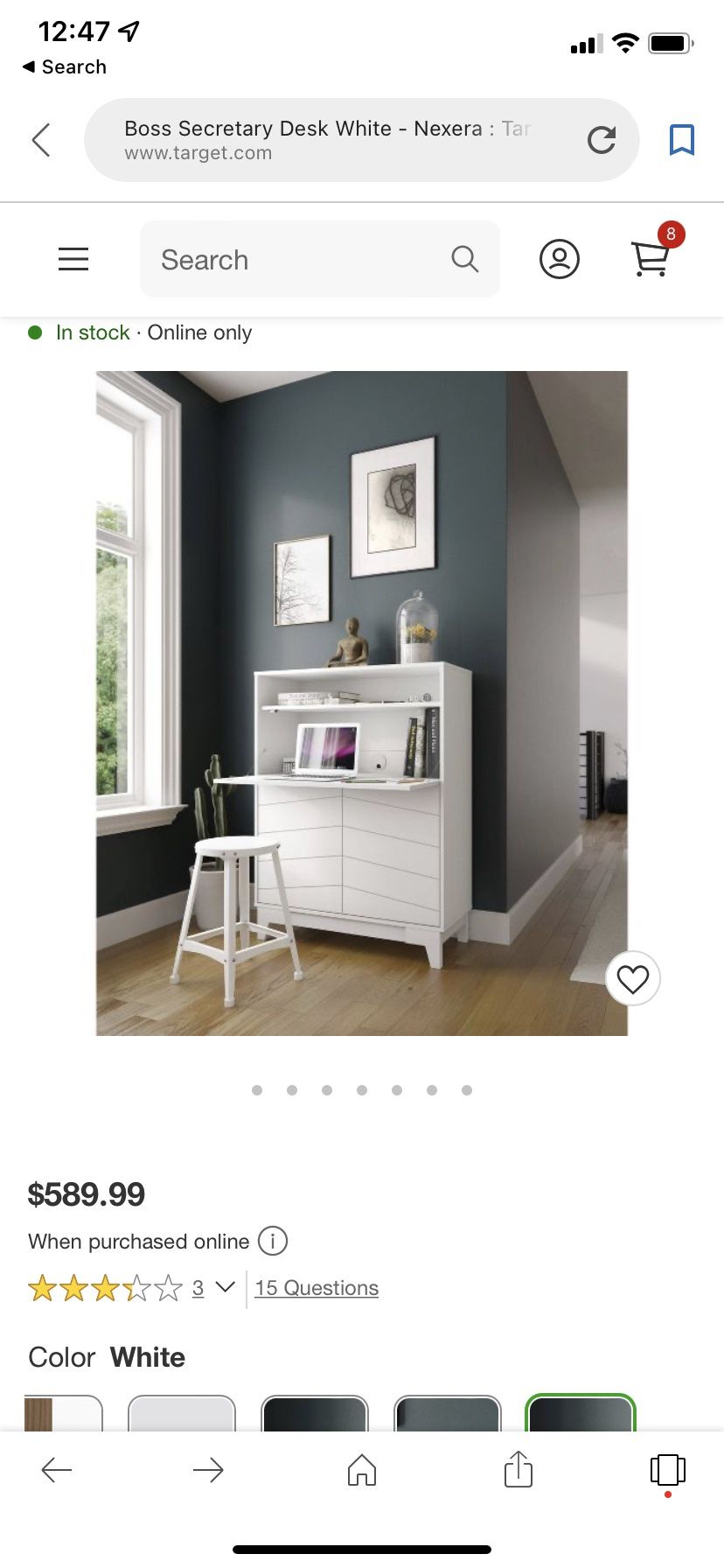 Modern Secretary Desk Boss Nexara Furniture