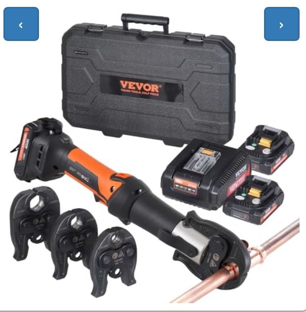 VEVOR Mini ProPress Tool, 18V Electric Pipe Crimping Tool for 1/2", 3/4 ...