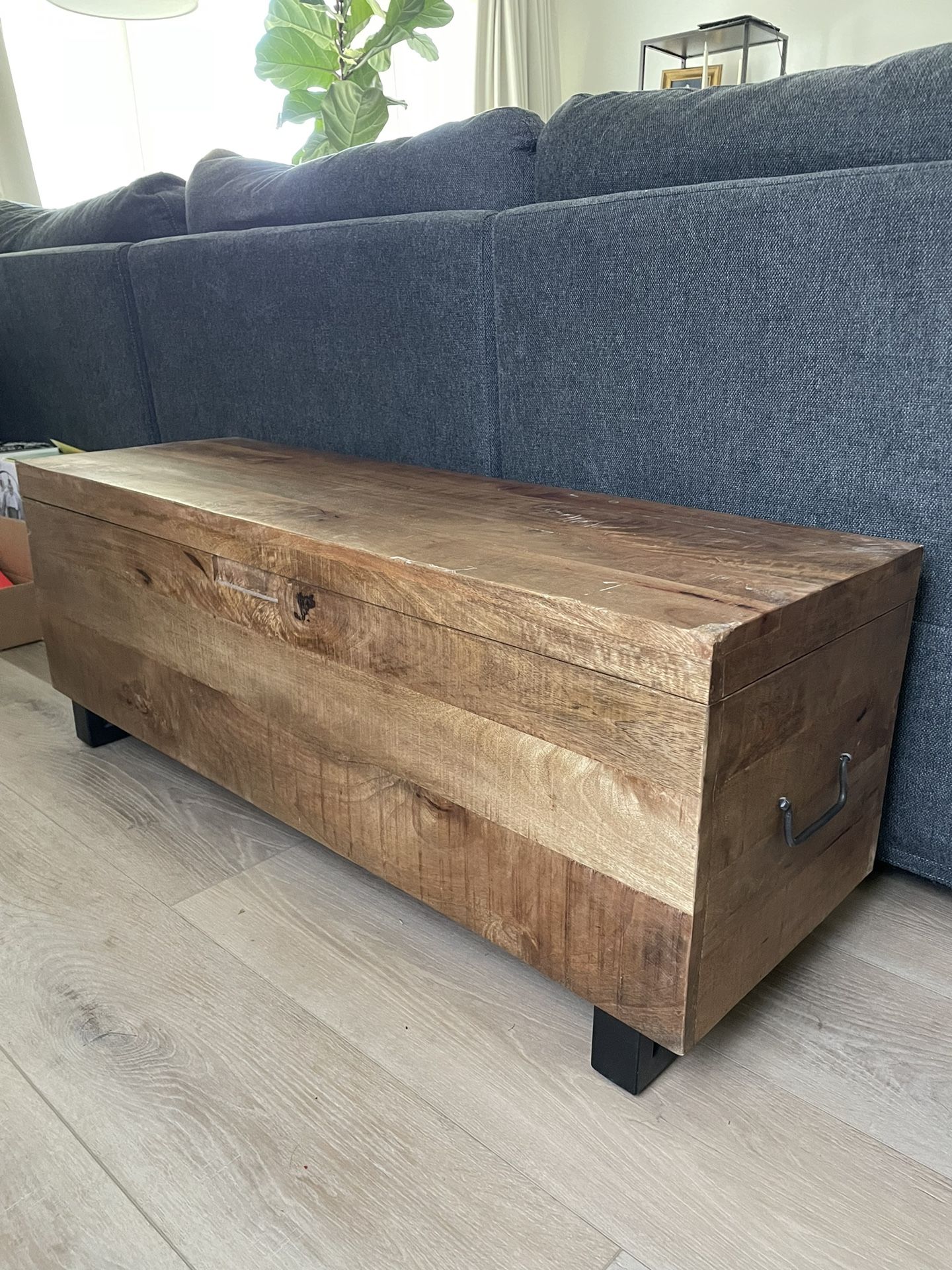 Modern Wood Storage Trench Bench Chest for Sale in Bellflower, CA - OfferUp