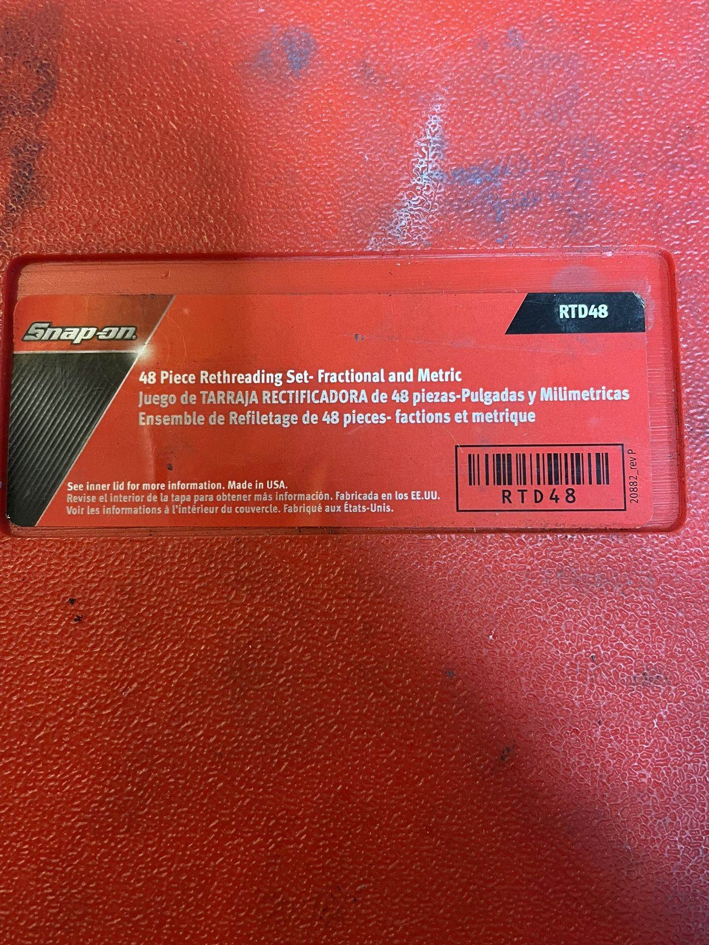 Snap On Master Rethreading Tap And Die Set for Sale in San Fernando, CA ...