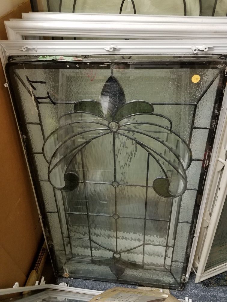 22 x 36 low E leaded stained glass double pane window insert for Sale ...