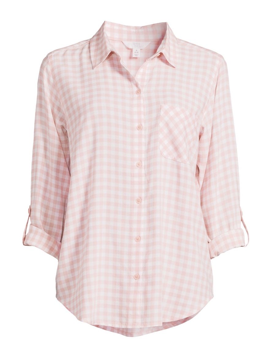 Women’s Roll-Up Sleeve Button Shirt from Time and Tru 3XL for Sale in ...