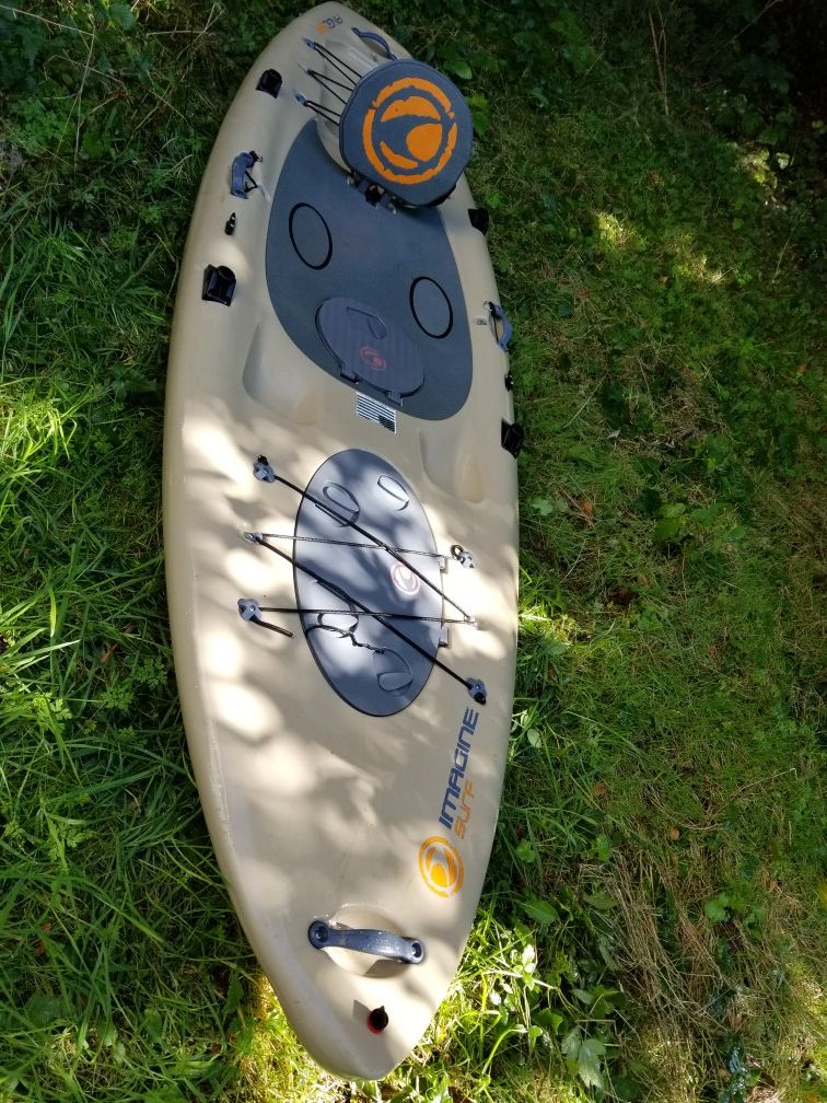 Imagine surf angler hybrid kayak SUP paddle board about 11ft by 3ft for ...