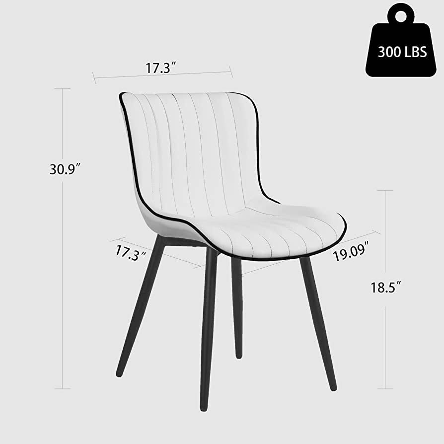 Younuoke Dining Chairs Set Of 2 Upholstered Mid Century Modern Chair