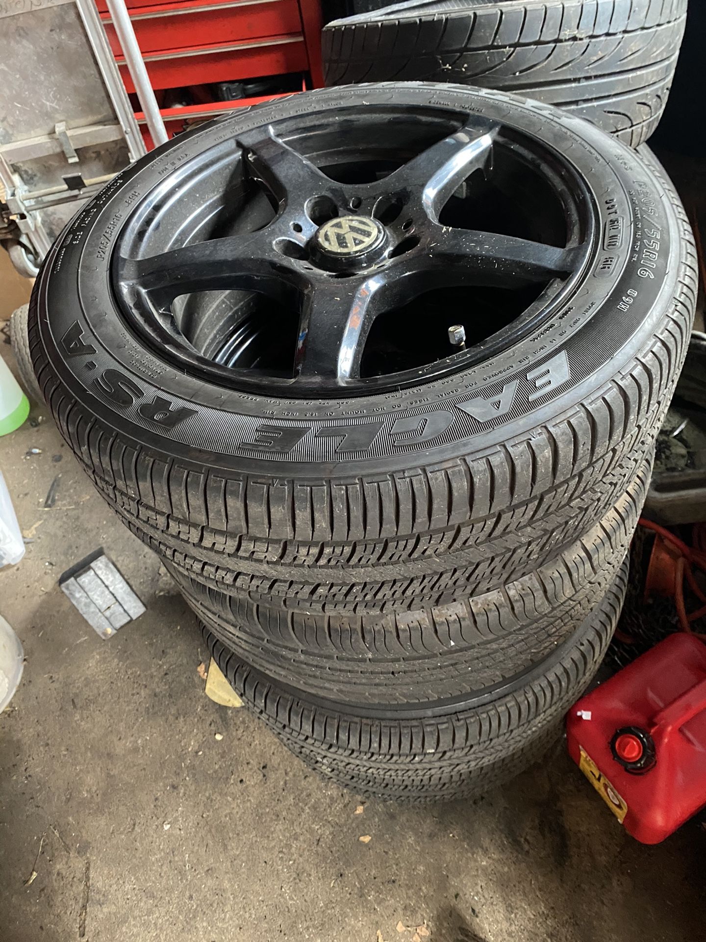 Vw rims. 16 inch rims and tires. for Sale in Brockton, MA - OfferUp