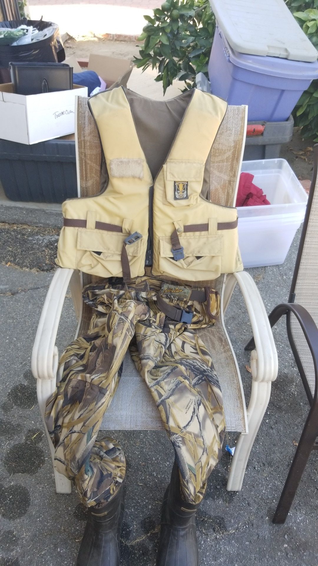 Cabela's Dry-plus Waders and wading life vest set for Sale in Temple ...