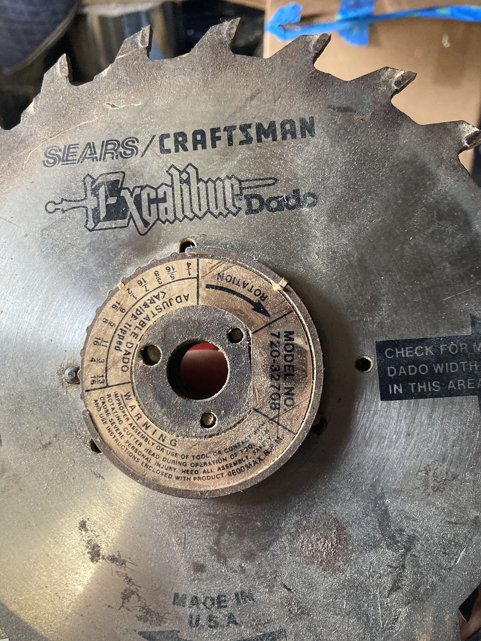 Craftsman Model contact info removed 8 8 Excalibur Dado Blade Tools Machinery