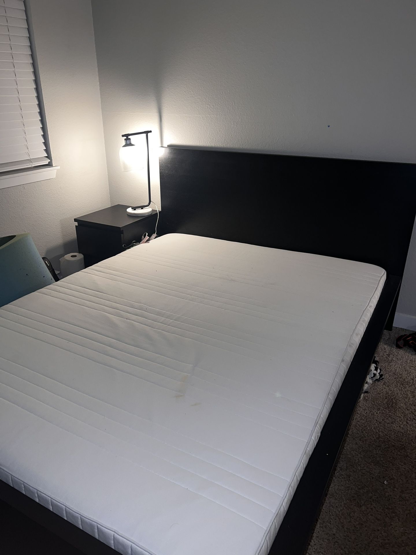 IKEA MALM bed frame, night stand & Queen mattress for Sale in Bothell ...