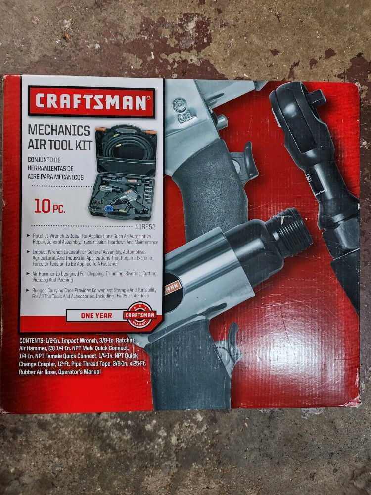 Craftsman mechanics air tool kit 10 piece store