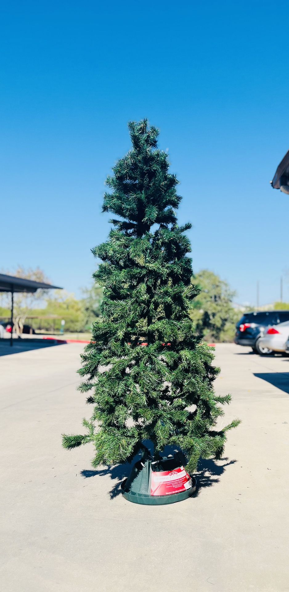 7' Tall Unlit Slim Artificial Christmas Tree W Incredibly Realistic ...