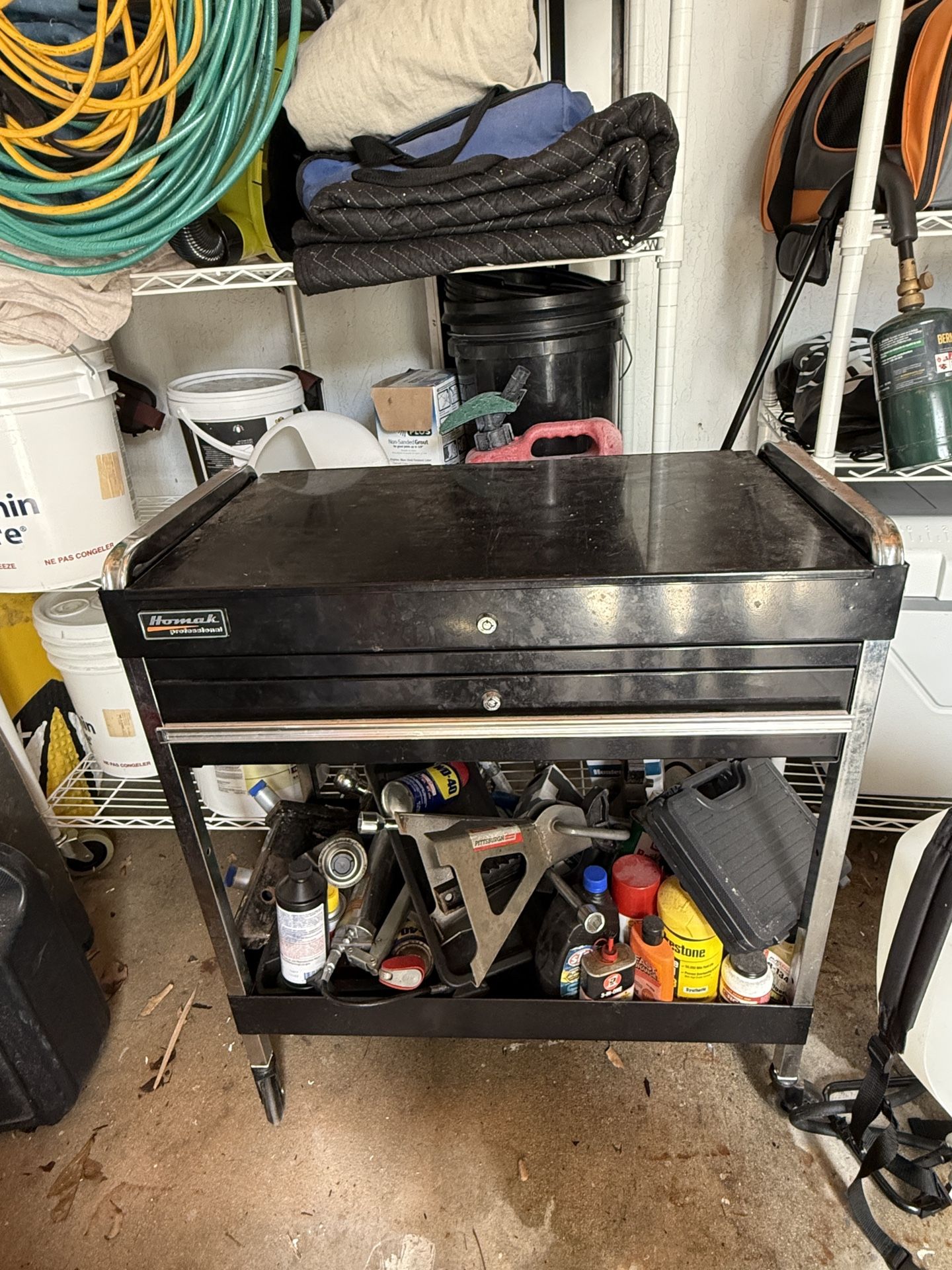 Homak Rolling Tool Cart – Heavy Duty with Locking Drawer for Sale in ...
