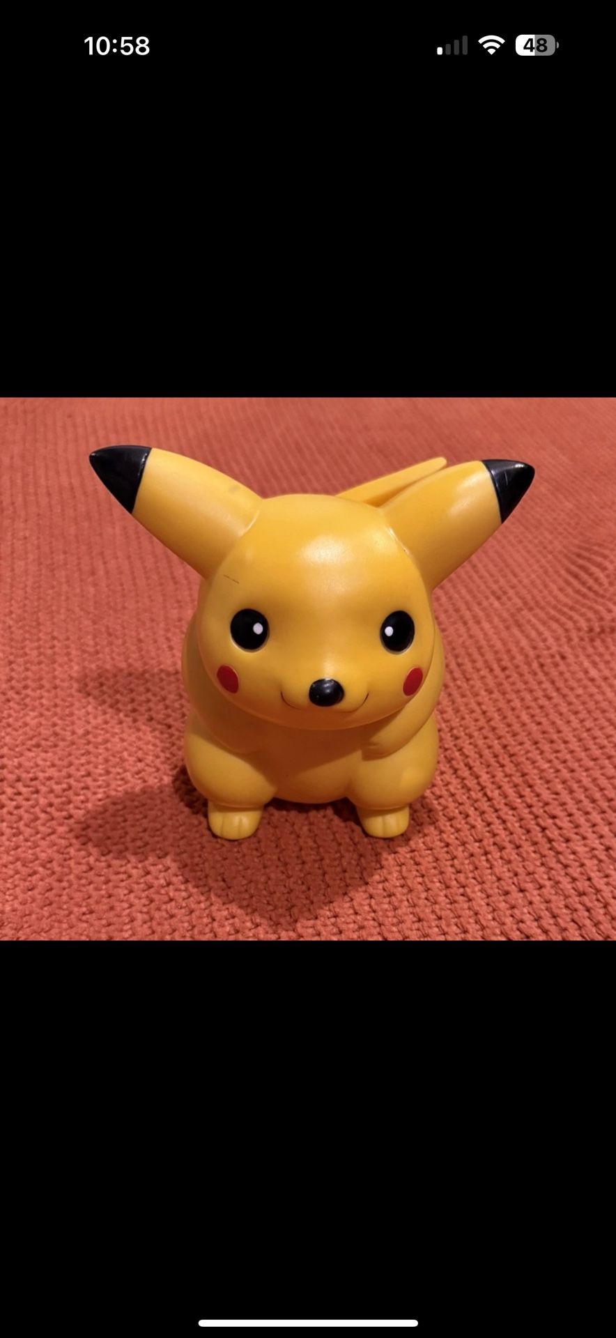 Pokémon Pikachu Vintage Plastic Figure Bank Decor Yellow Retro ...