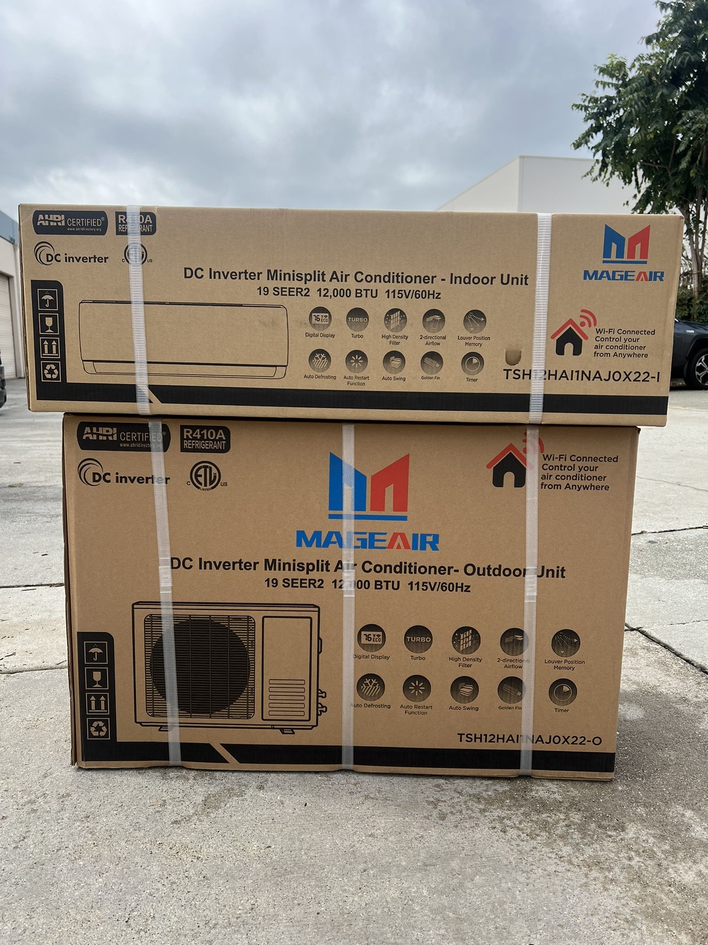 Mage 12000 BTU Wifi Enabled 19 SEER2 Cools Up to 500 Sq.Ft Energy ...