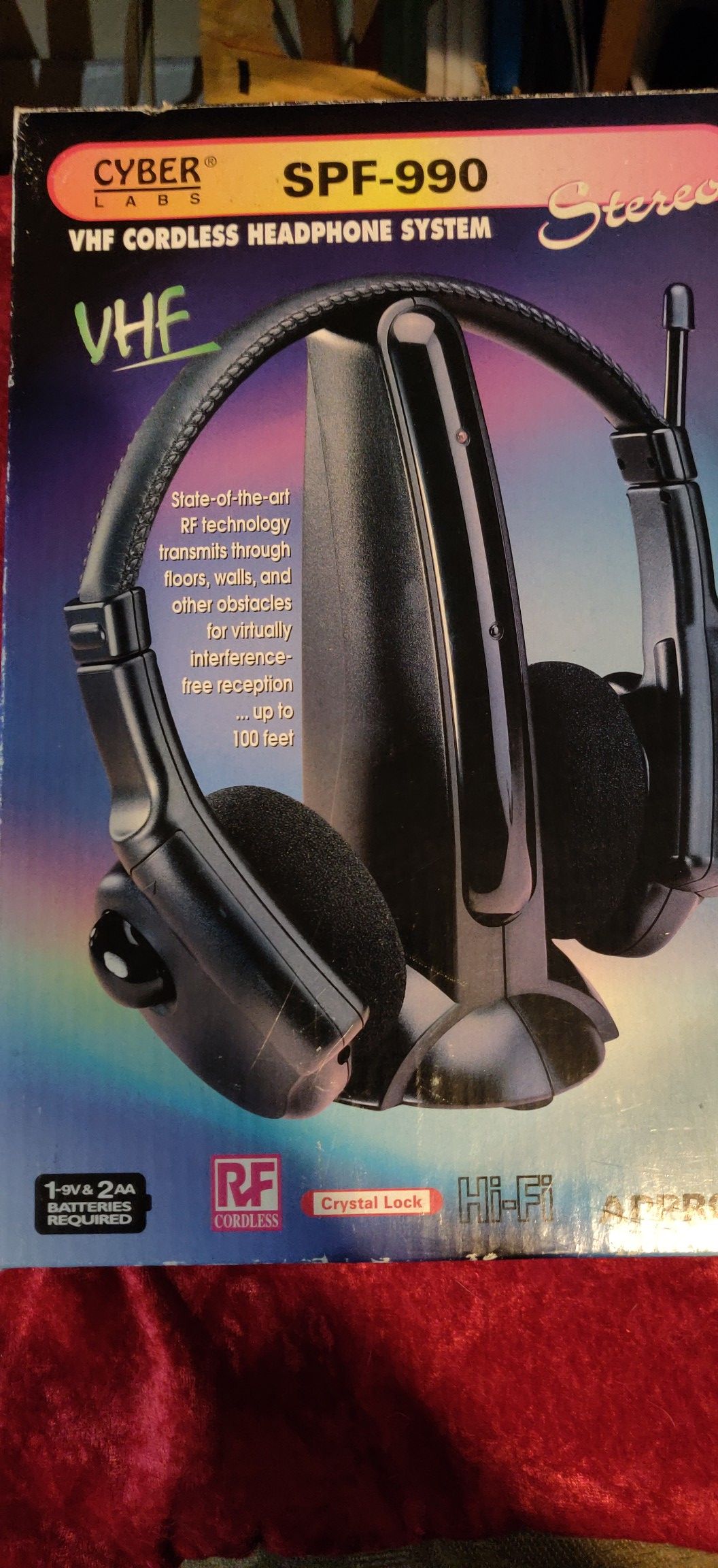 Cyber Labs Stereo Spf-990 Vhf Cordless Headphones System for Sale in ...