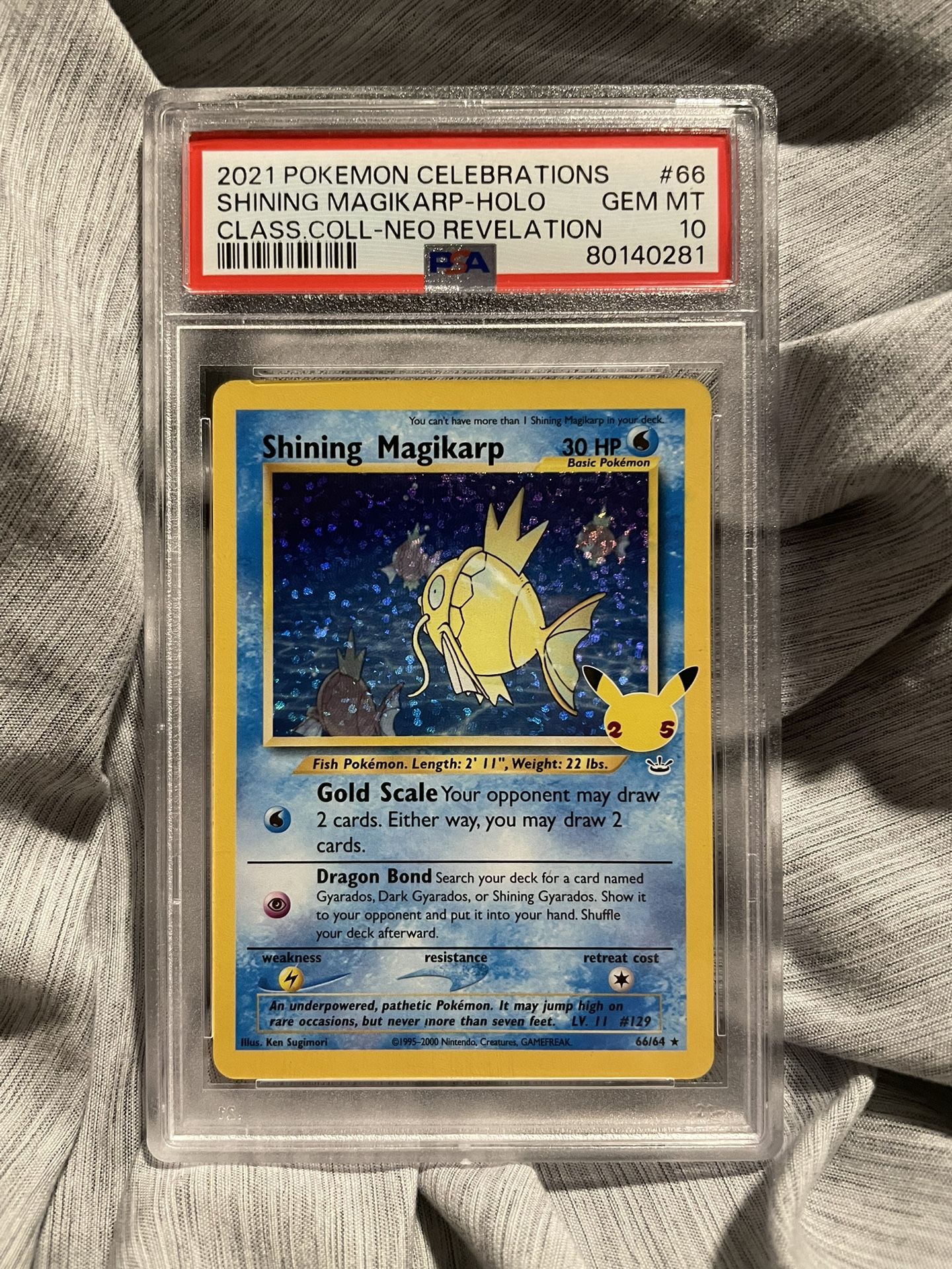 2021 Pokemon Celebrations Shining Magikarp 66/64 Classic Collection ...