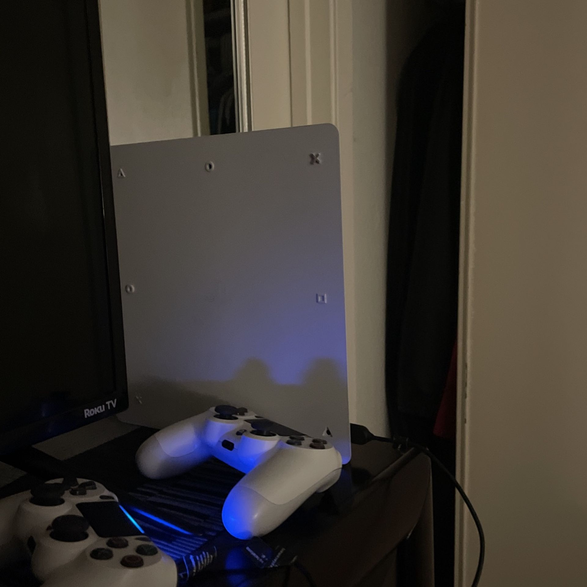 Limited Edition PS4 Slim (White) 2 Remotes (White) for Sale in ...