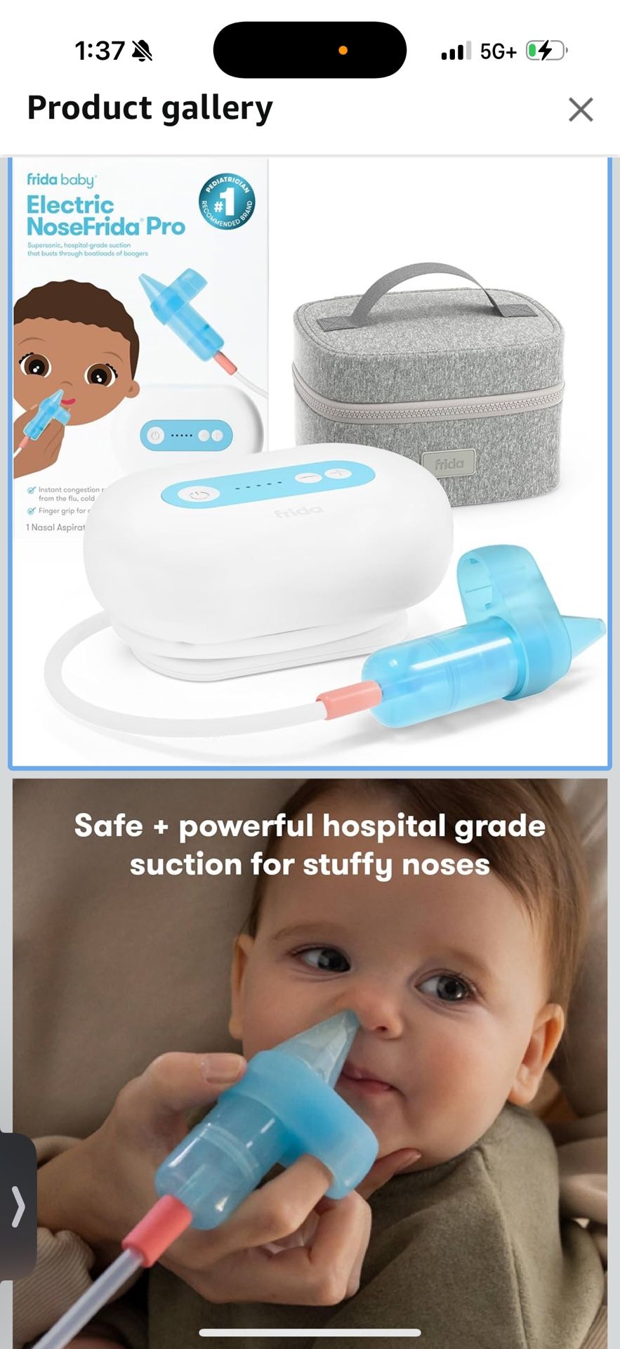 Frida Baby Electric NoseFrida Pro Nasal Aspirator for Baby, Hospital ...