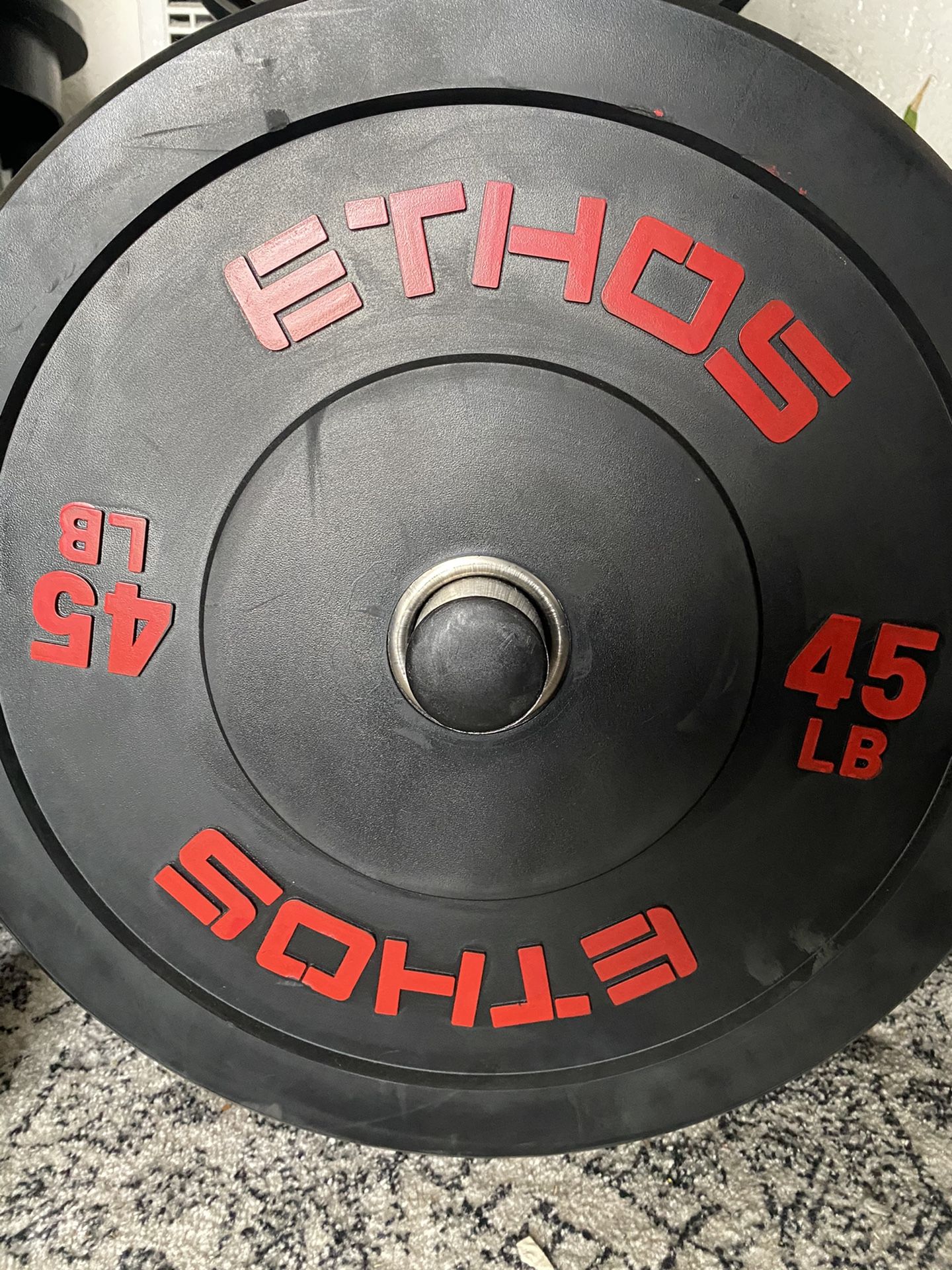Ethos rubber Bumper plates set 315lbs for Sale in Los Angeles, CA - OfferUp