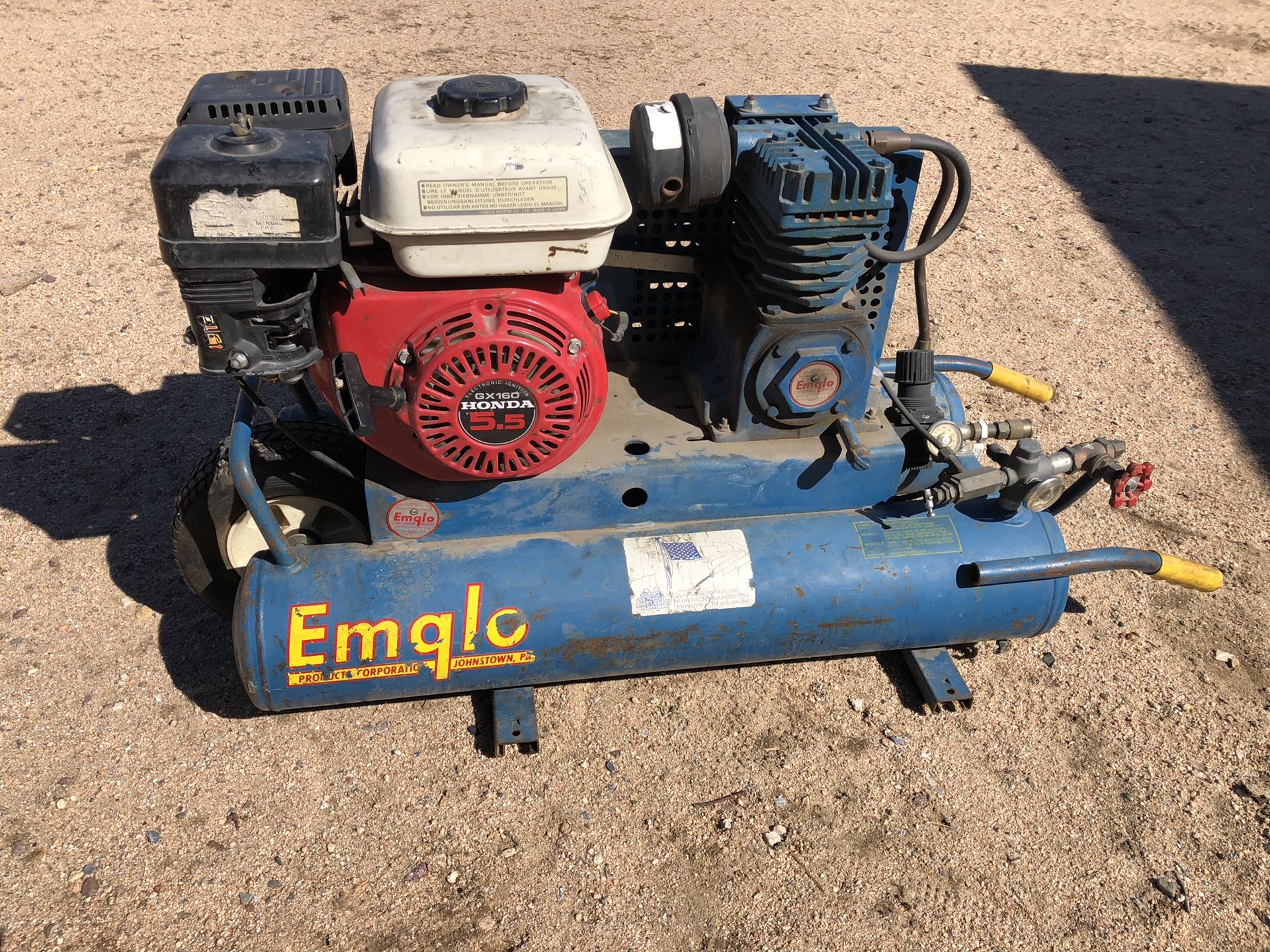 Emglo gas powered air compressor for Sale in Hesperia, CA - OfferUp