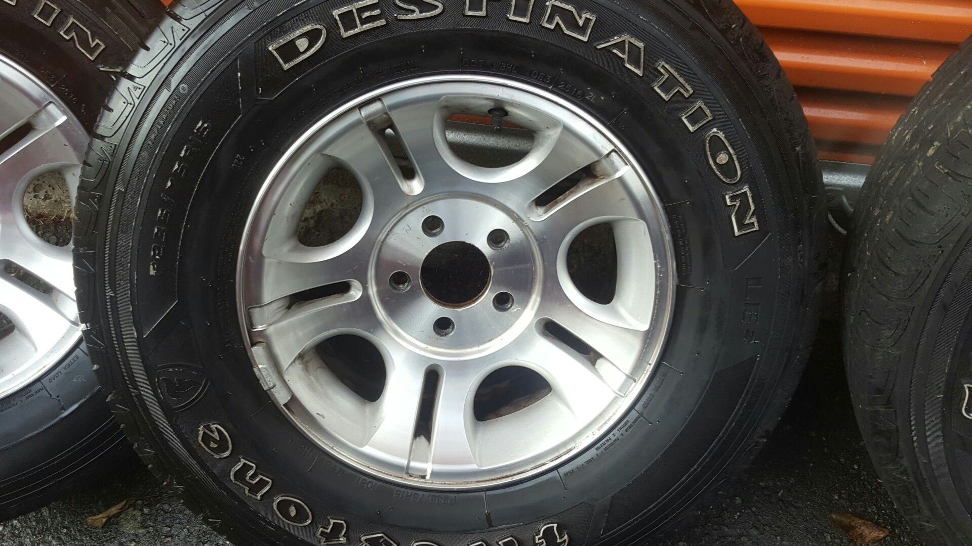 Ford Ranger 16 inch rims with (3/4cm tread)Firestone destination tires ...