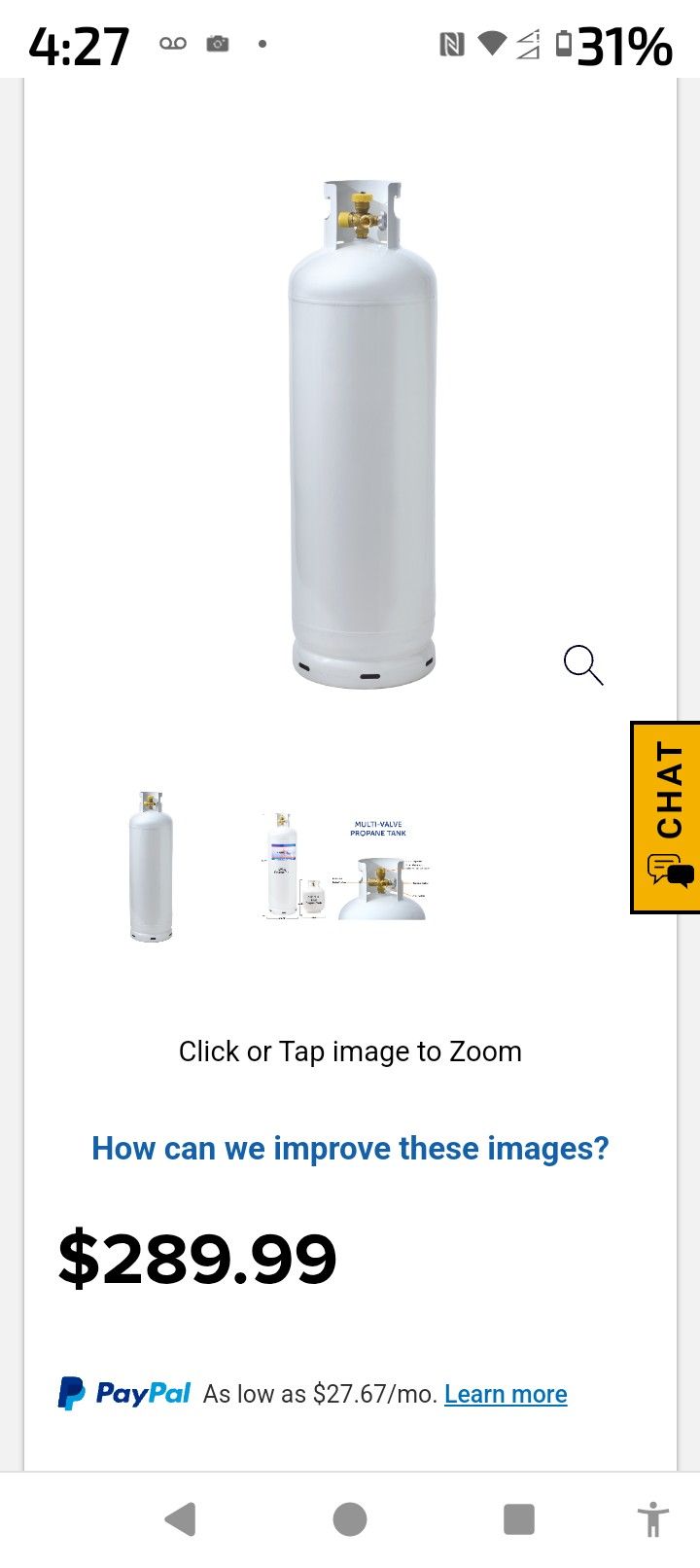 100g Propane Tank for Sale in Littleton, CO - OfferUp