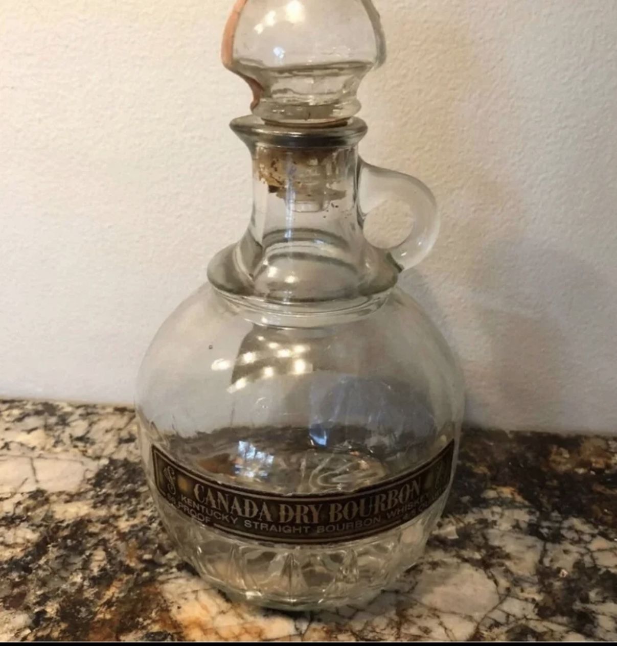 Vintage Canadian Dry Bourbon Glass Bottle for Sale in Snohomish, WA ...