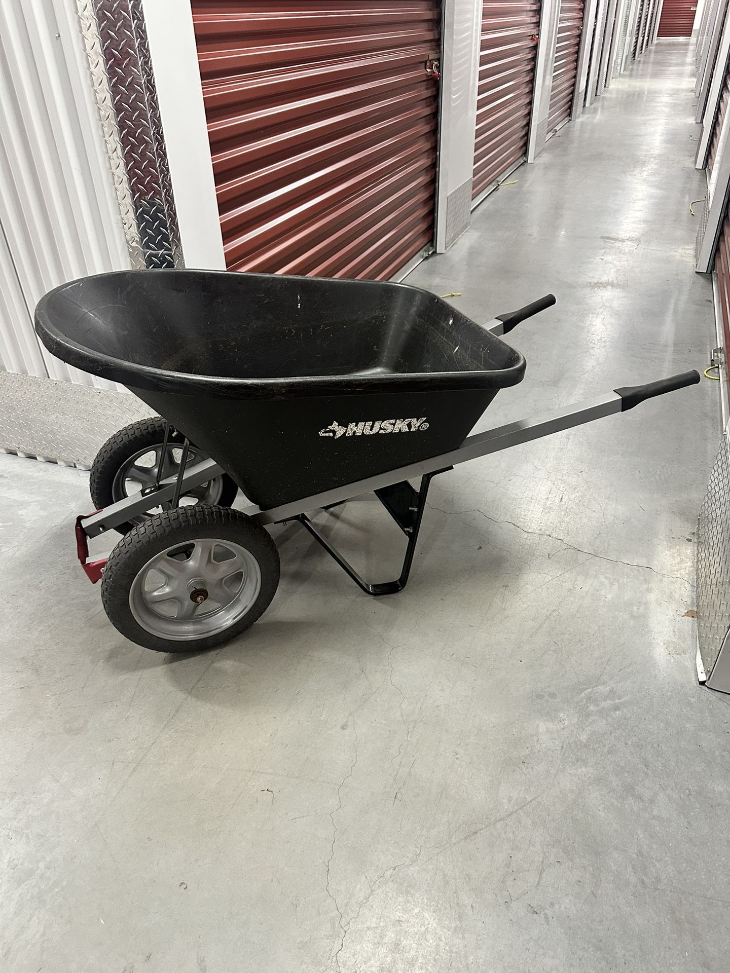 Husky 6 cu. ft. Poly Wheelbarrow with Dual Flat Free Tires for Sale in ...