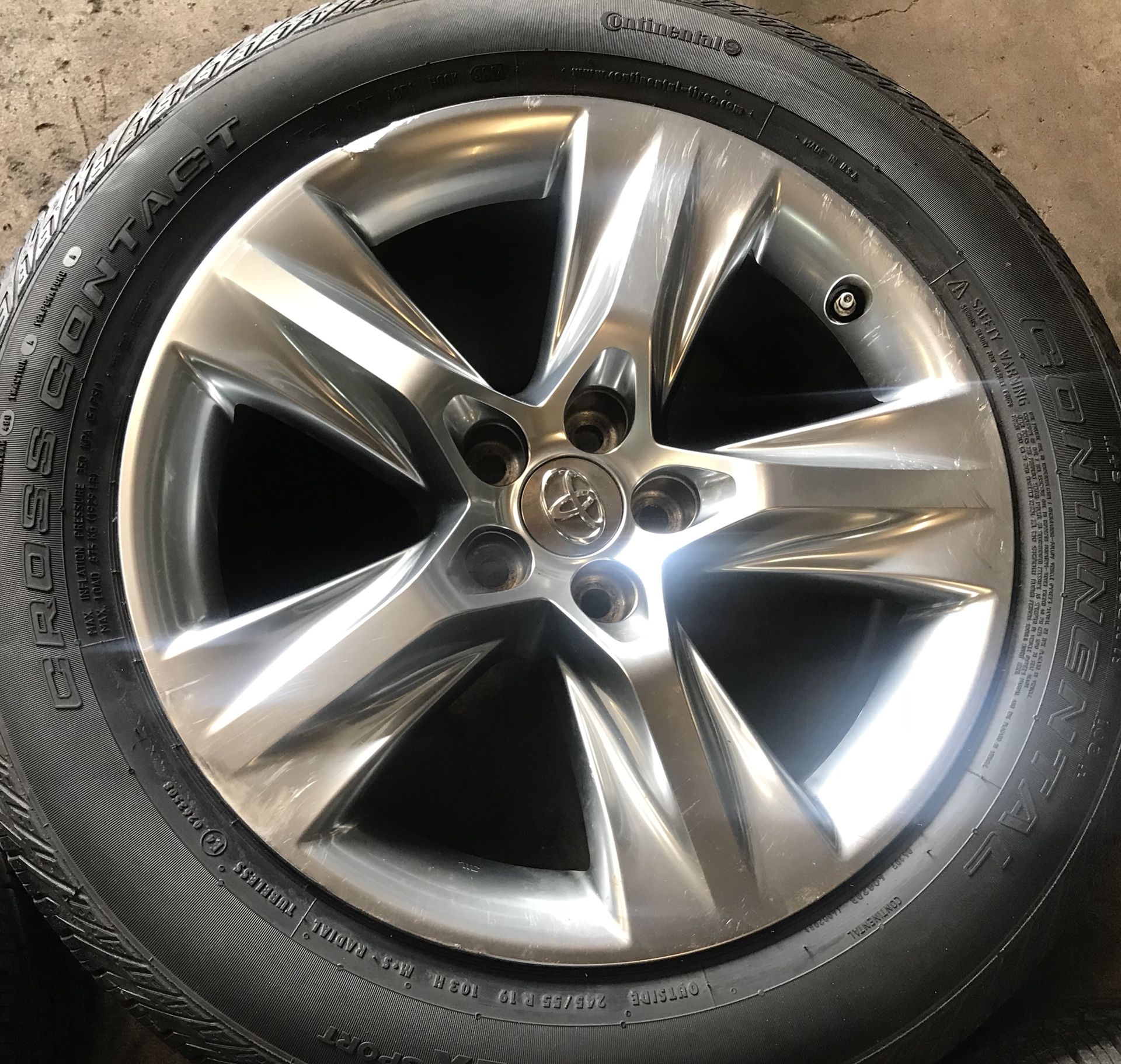19 inch Toyota Highlander Limited Factory Chrome OEM Wheels Rims Tires ...