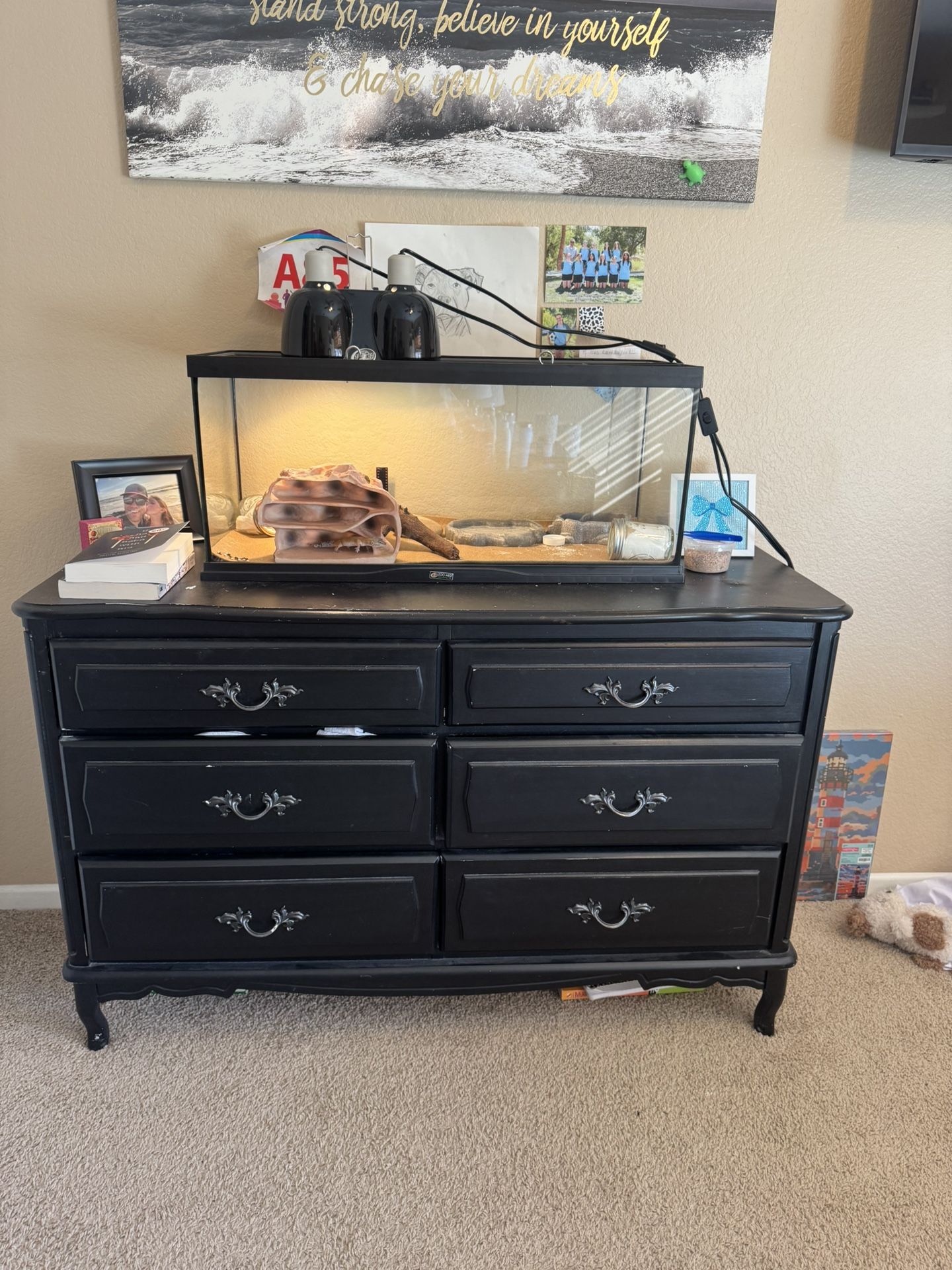 Black Dresser And Night Stand for Sale in Temecula, CA - OfferUp
