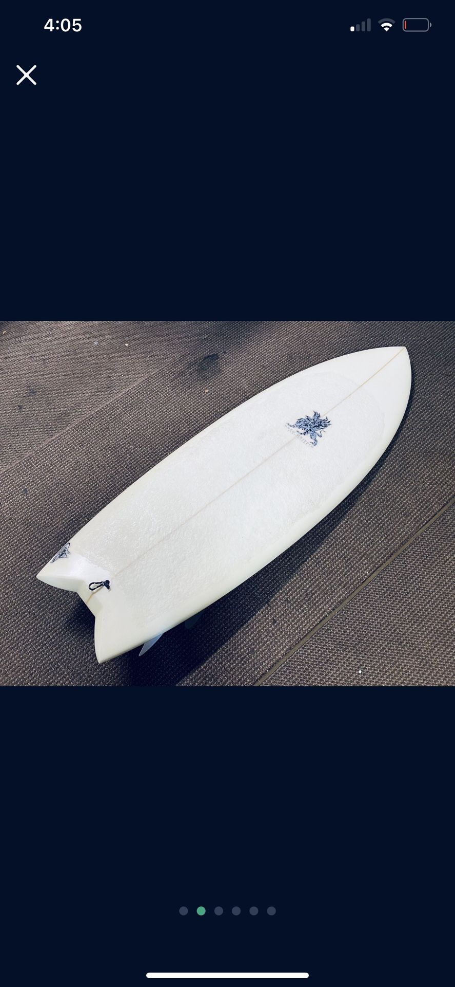 Rare GREG GRIFFIN surfboard Fish Quad 5 Fin Fcs Merrick Channel Mayhem ...