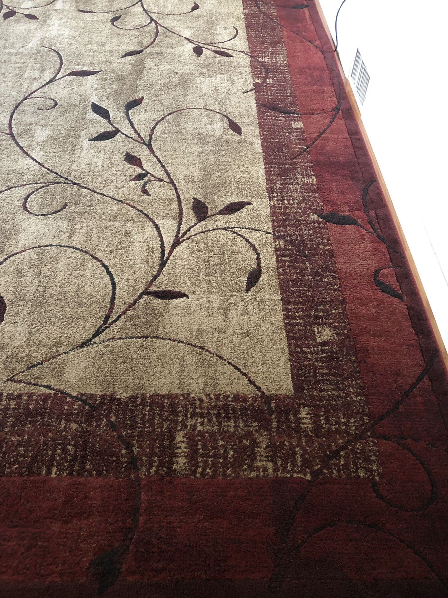 allen + roth Tinsley Red Rectangular Indoor Machine-Made Farmhouse ...