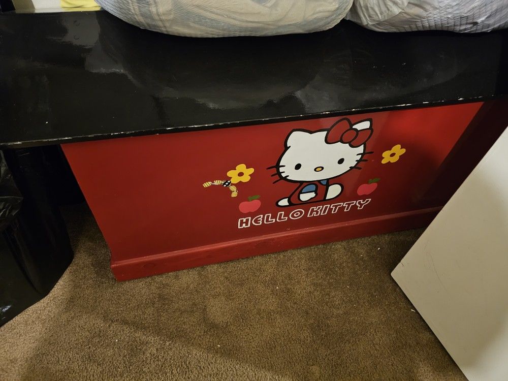 Hello Kitty Wooden Toy Box With Wheels for Sale in San Antonio, TX ...