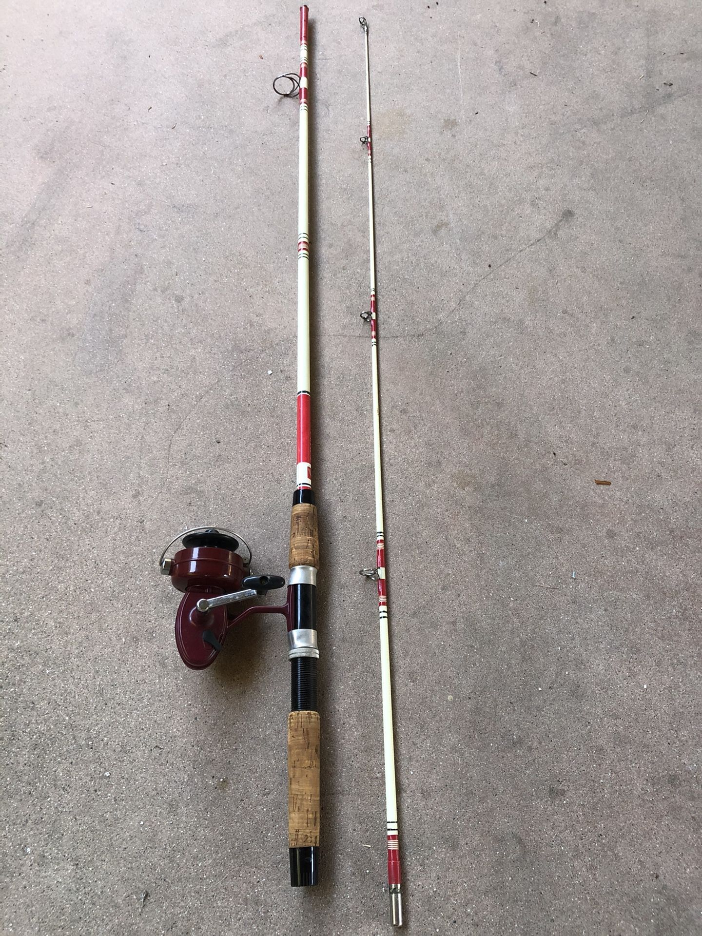 Vintage Gladding South Bend White Knight Fishing Rod And Gladding 630 ...