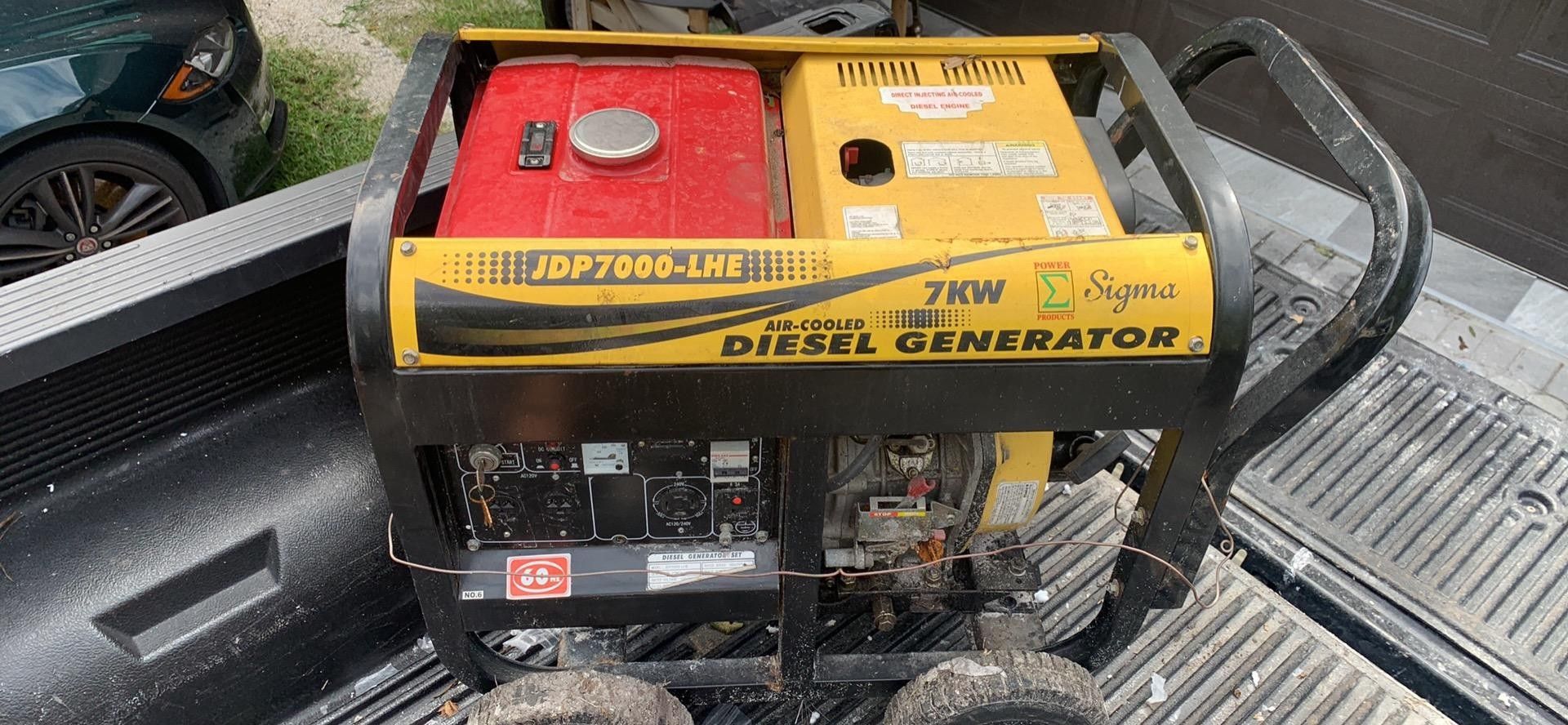 Diesel Generator 7000 Watt Sigma for Sale in Fort Lauderdale, FL - OfferUp