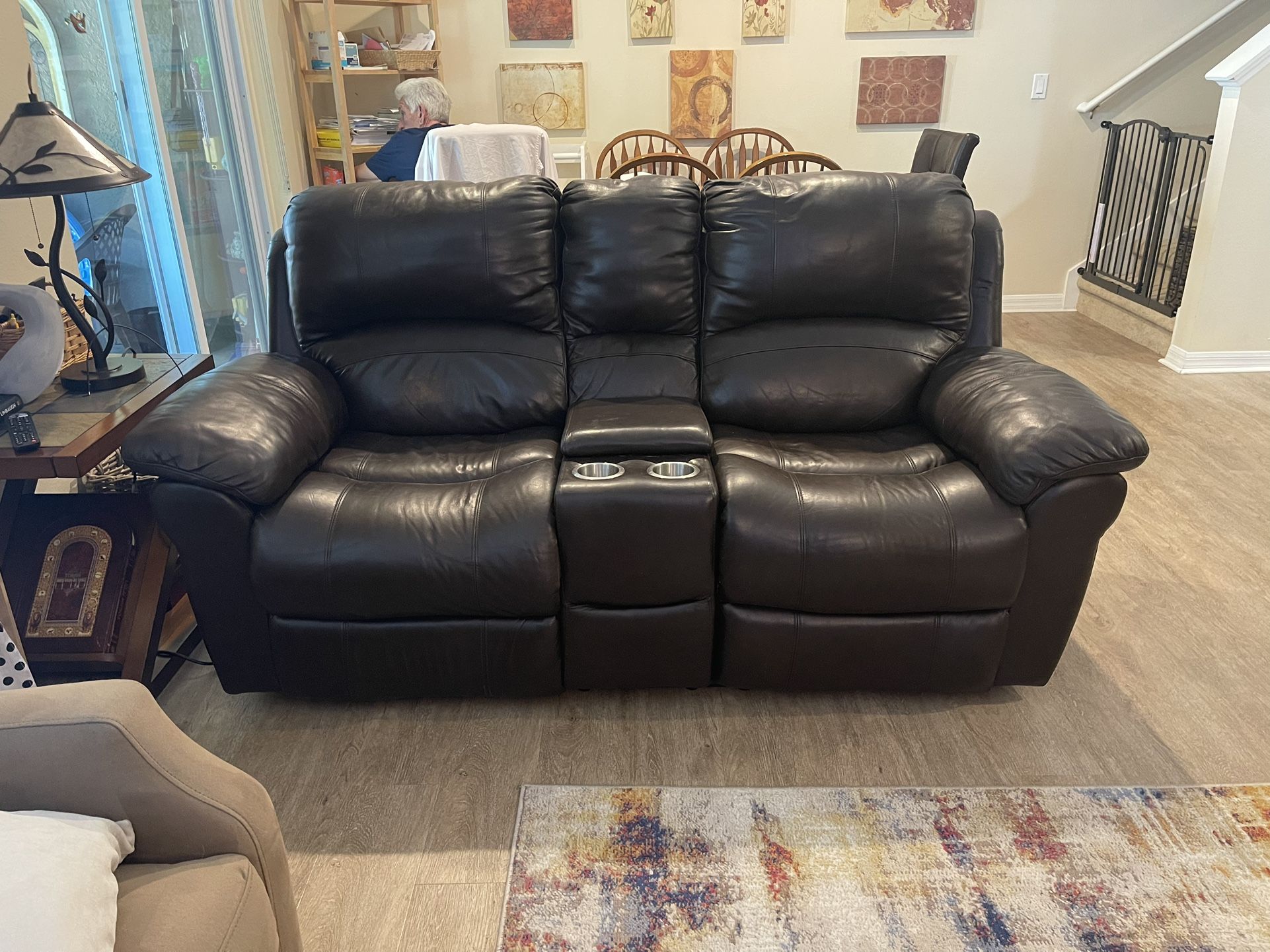 Lanzo Leather Dual Reclining Loveseat for Sale in Oviedo FL OfferUp