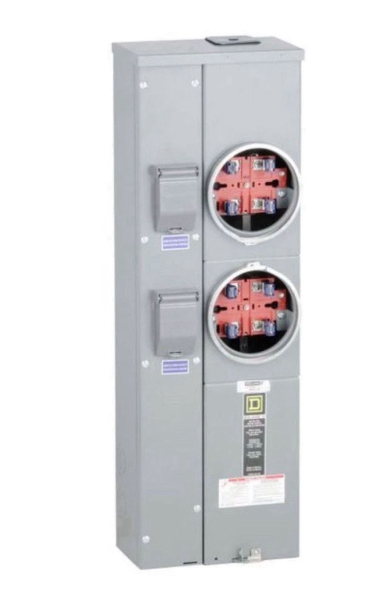 Square D MP22125 - Double Meter/Socket/Gang Electrical Panel for Sale ...