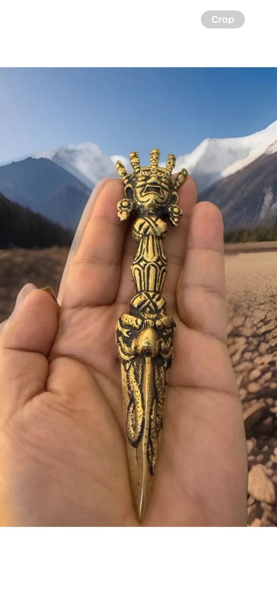 Vintage Tibetan Ritual Hand Carved Mahakala Dagger Phurpa 6”inch long ...