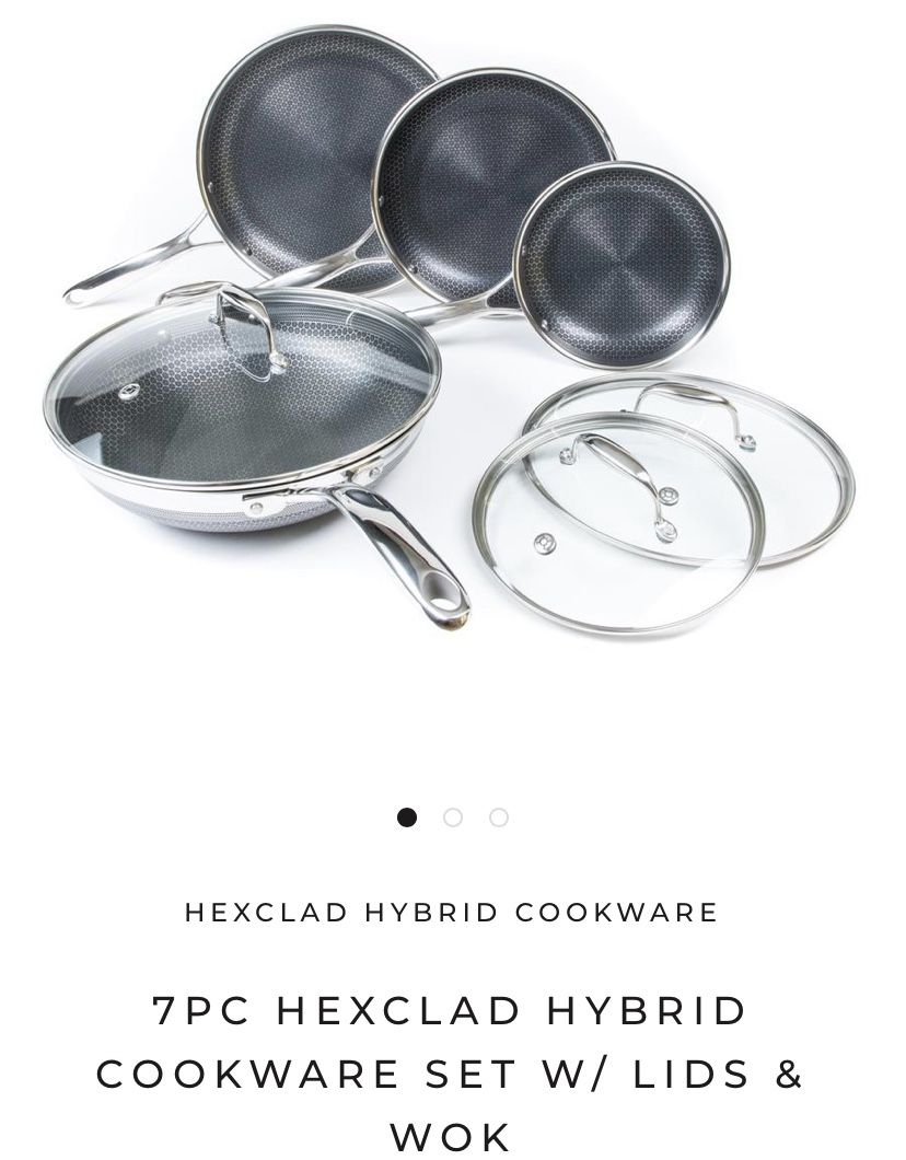 7 pc Hexclad Hybrid cookware set w/ lids & wok for Sale in Phoenix, AZ ...