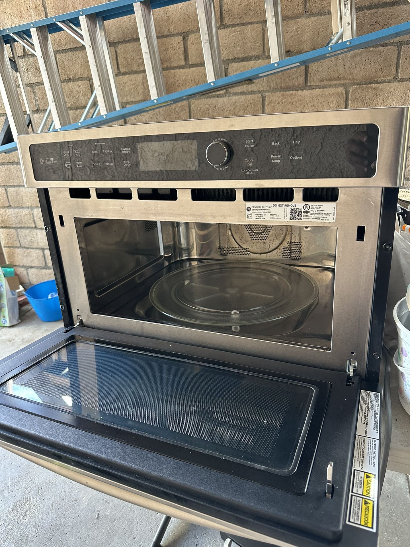 GE Profile Series PSB9100SFSS 1.7 cu. ft. Advantium Electric Wall Oven ...