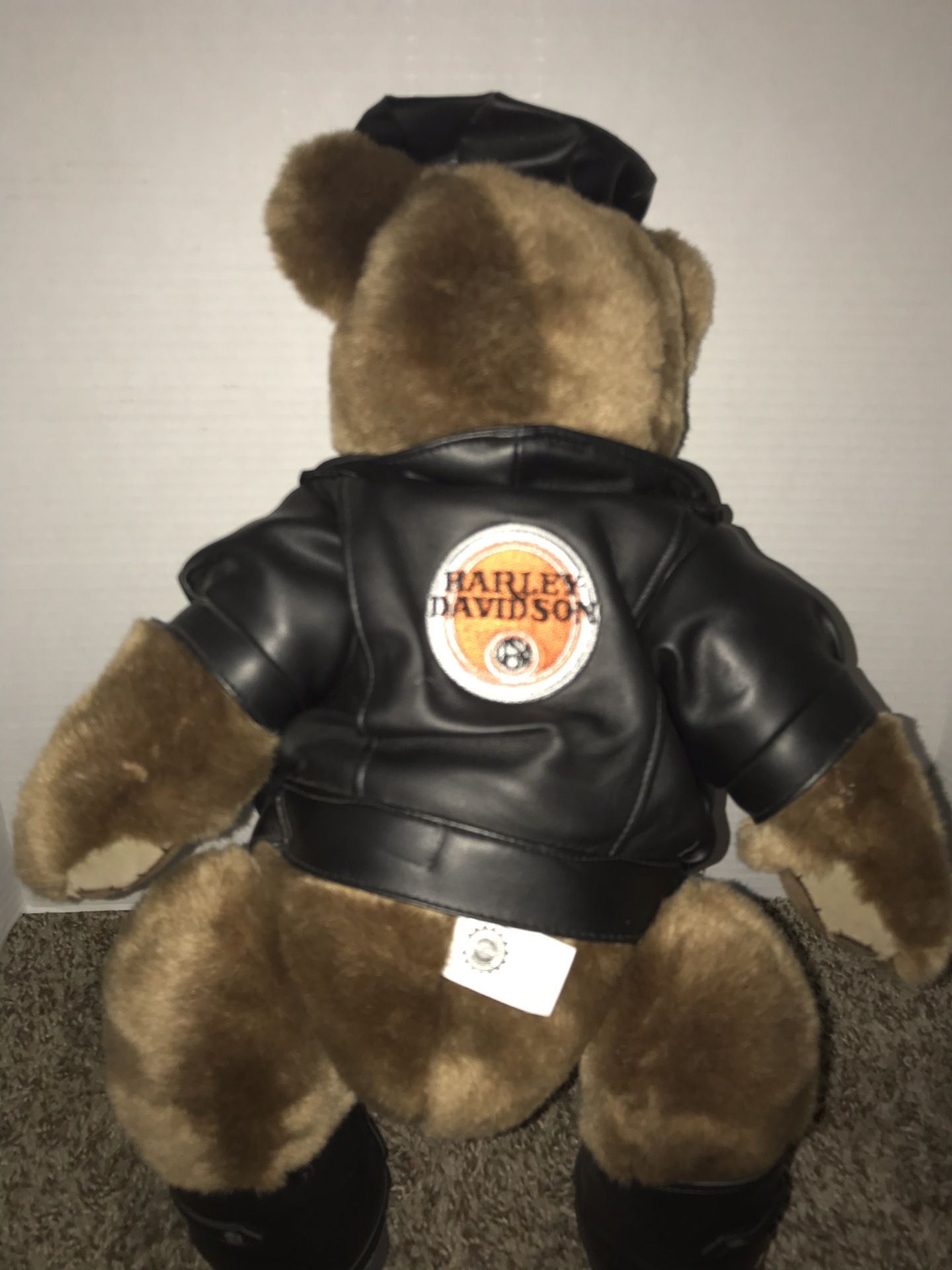 Harley-Davidson, plush bear, biker, leather, motorcycle 1998 VTG Teddy ...