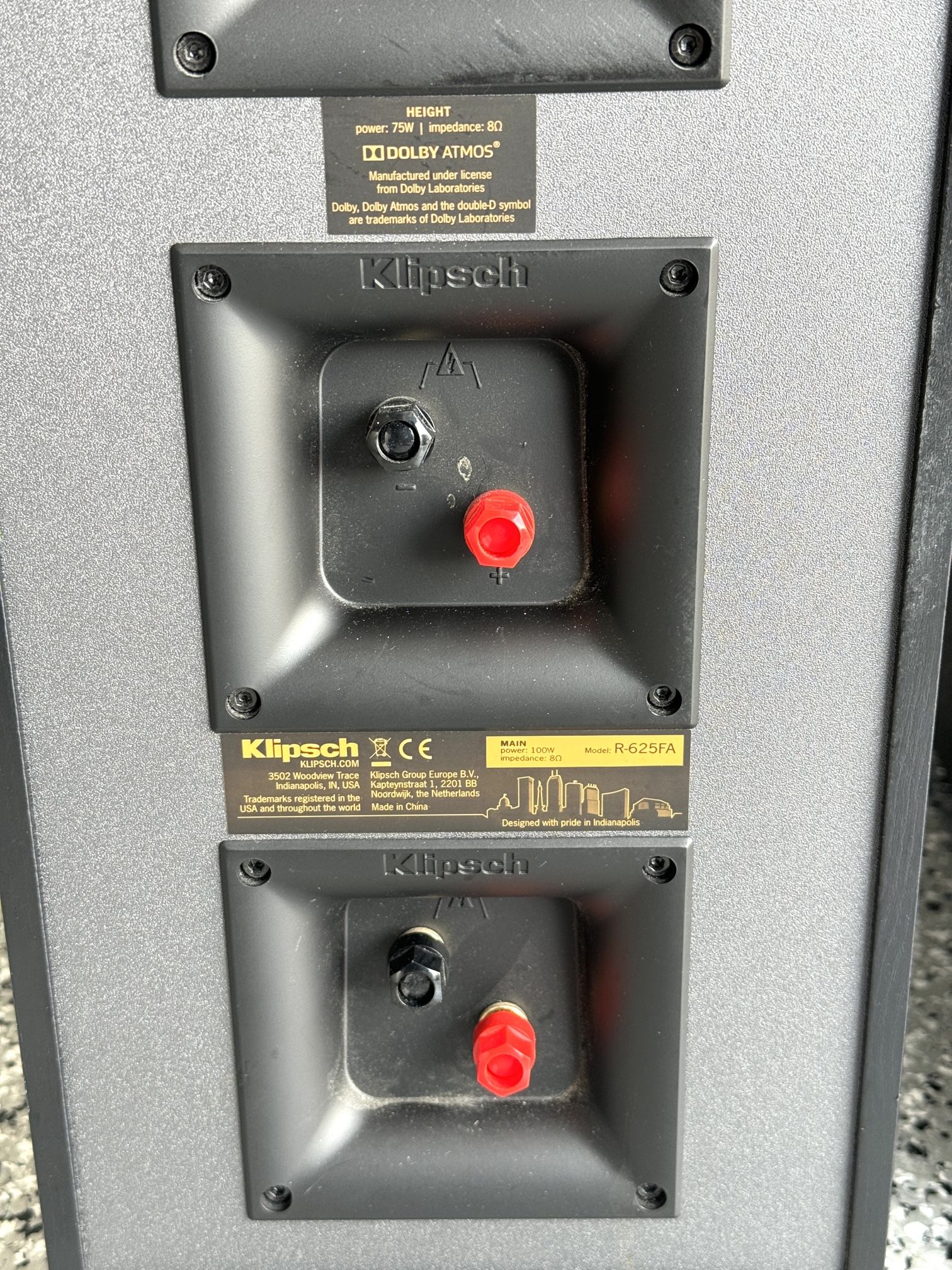 Klipsch R-625FA Dolby Atmos Floor Standing Tower Speakers for Sale in ...