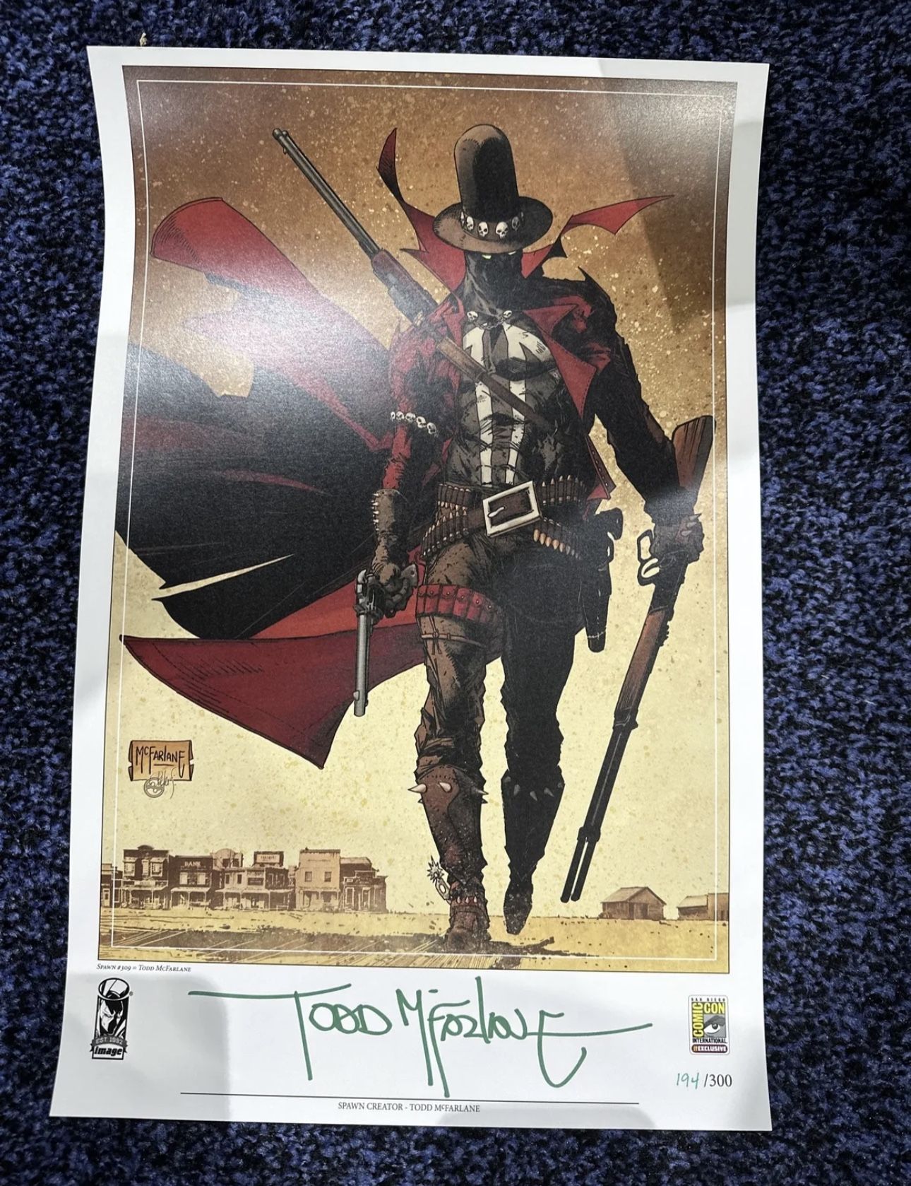 SDCC 2023 Todd McFarlane SIGNED Spawn 309 Exclusive 11x17 Poster LE 300 ...
