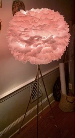 Rachel zoe pink feather floor lamp store