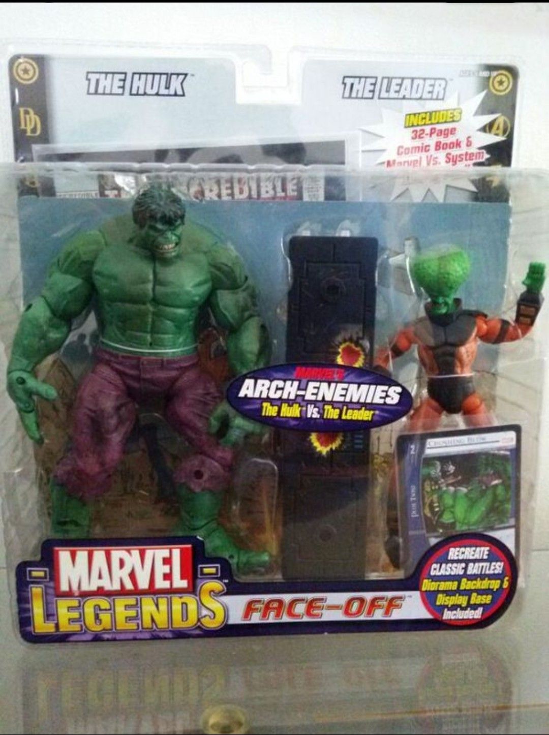 Marvel Legends Face Off Hulk vs The Leader 2 Pack Collectible Action ...