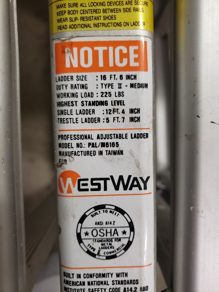 Westway PAL M6165 Folding Ladder 16.5ft scaffold for Sale in Redondo ...