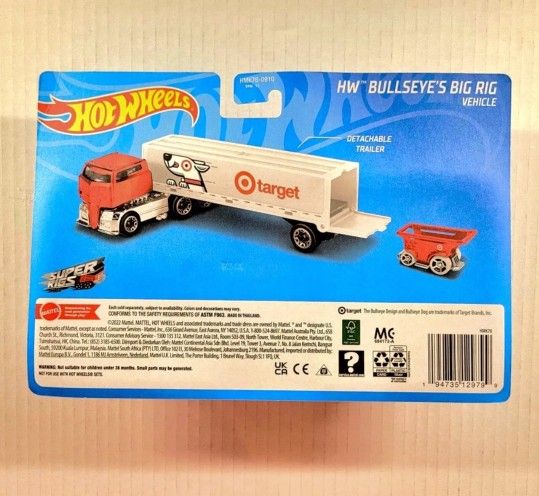 Hot Wheels 2022 Super Rigs Target Exclusive Bullseye's Big Rig w/ Aisle ...