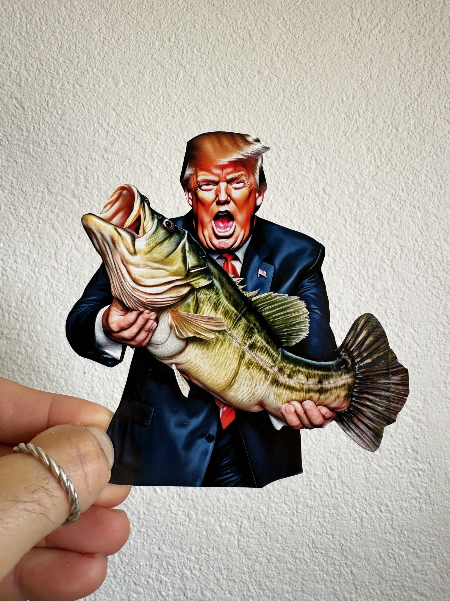 Donald Trump Bass Fishing Large Mouth Sticker Decal MAGA for Sale in ...