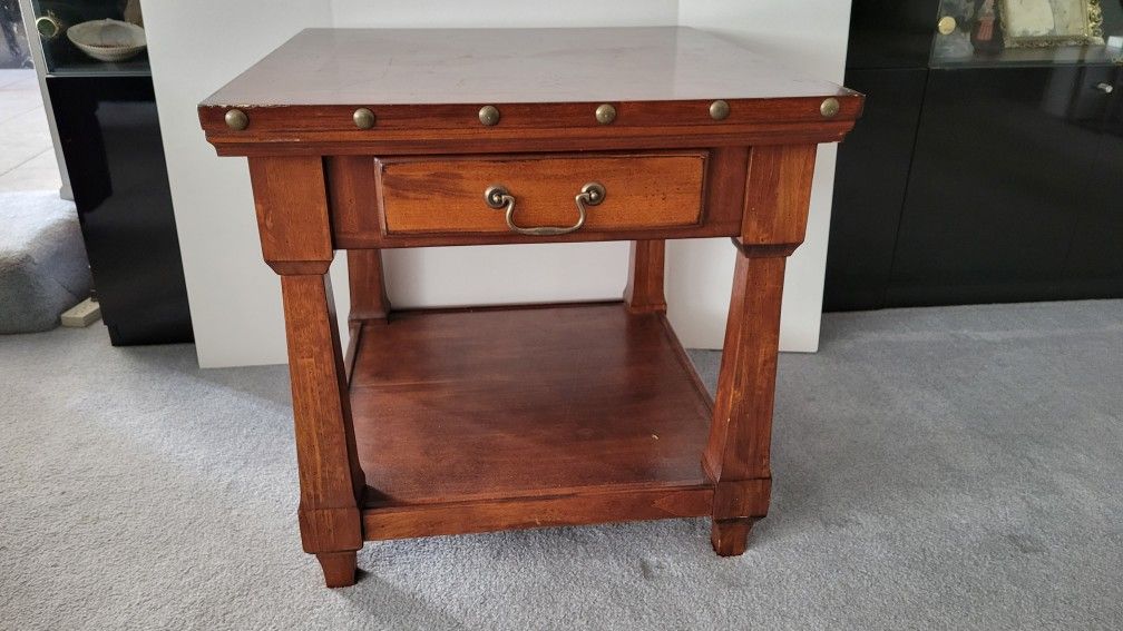 Real Cherry Wood Strong End Table! 26w x 28d x 25h, Excellent Cond ...